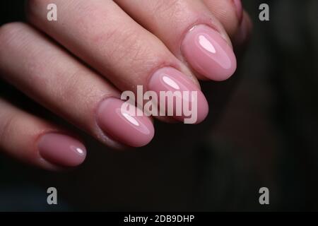 stylish design of manicure on long beautiful nails Stock Photo - Alamy