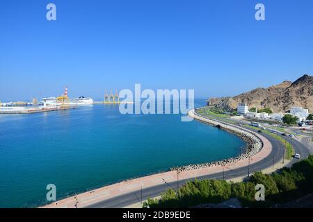 Oman, Muscat, Sultan Qaboos port, Serenade of the Seas cruise ship ...