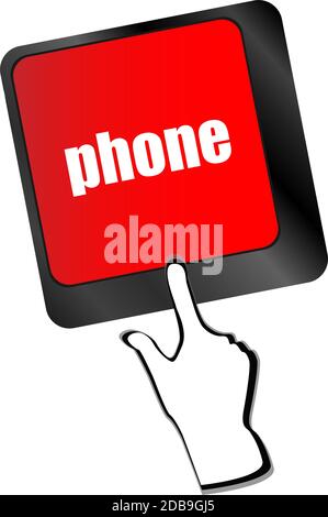 phone key in place of enter key - social concept Stock Photo - Alamy
