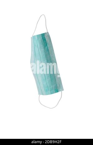 cyan mask isolated on white background with soft shadow and clipping ...