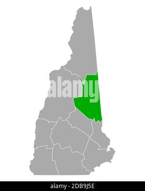 Map of Carroll in New Hampshire Stock Photo - Alamy