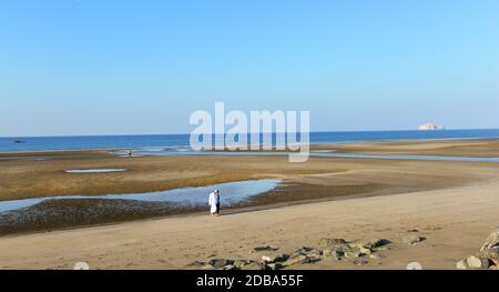 Qurum beach in Muscat, the capital of the Sultanate of Oman Stock Photo ...