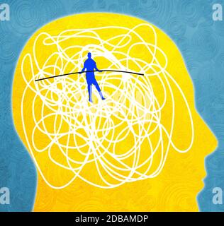 Mental confusion and mind disorientation concept as a psychological and ...