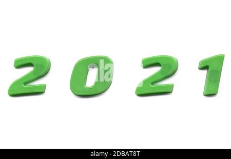Year 2021 label written with magnetic letters Stock Photo - Alamy