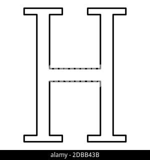 Eta sign. Eta letter, Greek alphabet Symbol, colorful checkered ...