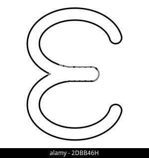 Epsilon sign. Epsilon letter, Greek alphabet Symbol, gold background ...