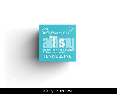Chemical element of the periodic table - Tennessine Stock Photo - Alamy