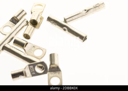 hollow metal terminals for electrical conductors Stock Photo - Alamy