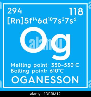 Oganesson. Noble gases. Chemical Element of Mendeleev's Periodic Table ...
