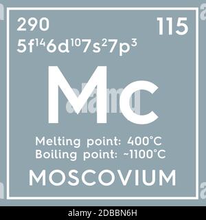 Moscovium. Post-transition metals. Chemical Element of Mendeleev's ...