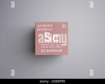 Scandium. Transition metals. Chemical Element of Mendeleev's Periodic ...