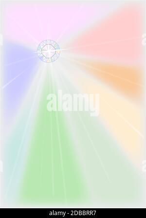 A diamond with several rays from reflected light Stock Photo - Alamy
