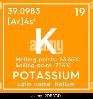 Potassium. Kalium. Alkali metals. Chemical Element of Mendeleev's ...