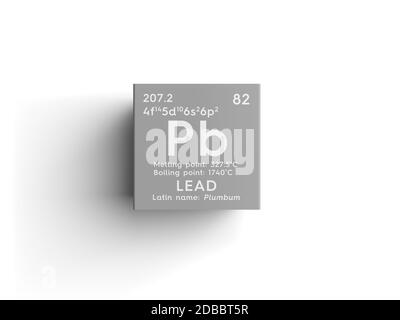 Lead. Plumbum. Post-transition metals. Chemical Element of Mendeleev's ...