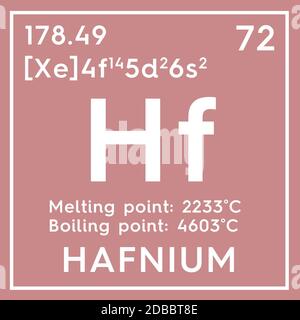 Hafnium. Transition metals. Chemical Element of Mendeleev's Periodic ...