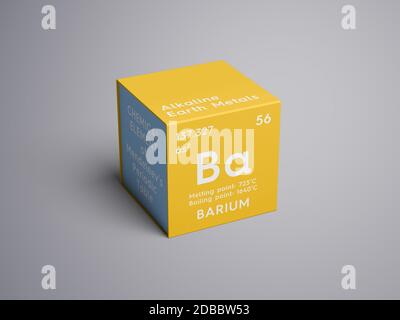 Barium. Alkaline earth metals. Chemical Element of Mendeleev's Periodic ...