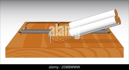 A traditional wood base and wire spring mouse trap Stock Photo - Alamy