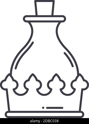 royal elixir line icon, outline symbol, vector illustration, concept ...