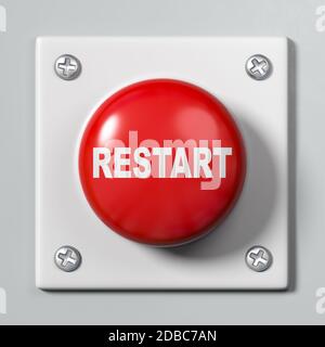Restart Button on Gray Background Stock Photo - Alamy