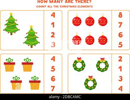 Counting object for kids - Education worksheet Stock Vector Image & Art ...