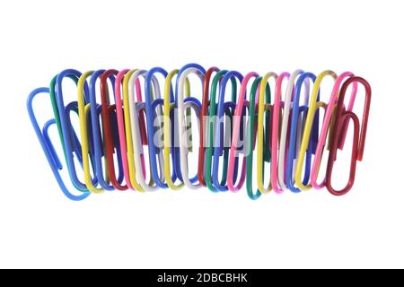 Many Colored Isolated Paper Clips Pattern. Office Stationery Equipment ...