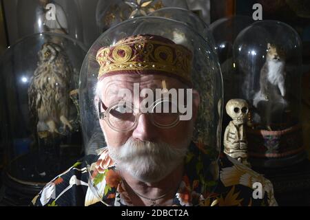 Brighton based science fantasy/steampunk author Robert Rankin. Picture ...