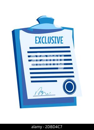 Paper on clipboard with pen. Document line icon Stock Vector Image ...