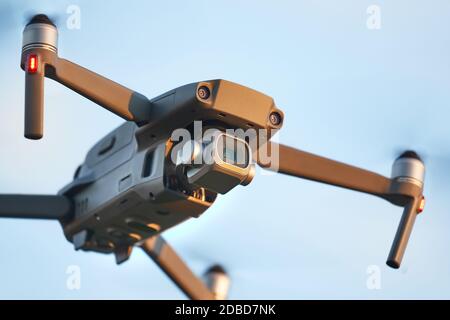 Drone midflight closeup outdoor flying Stock Photo - Alamy