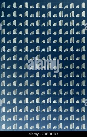 Calligraphic white on dark blue letter R learning skills paper page ...