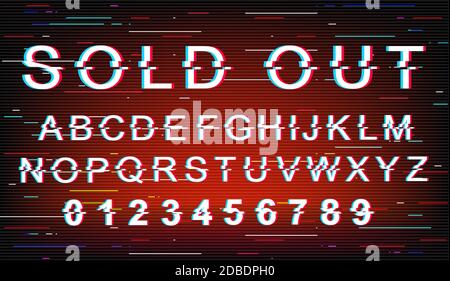 Sold Out Letters Sign Typography Isolated on White. Red Ink Grunge ...