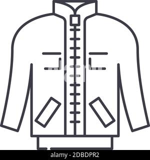 jacket vector icon Linear icon. Editable stroked line Stock Vector ...