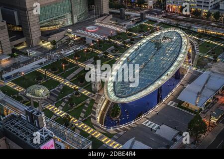 Nagoya Castle visible from the observatory of Nagoya TV Tower. Shooting ...