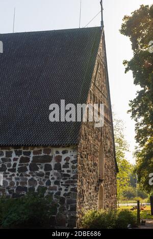 Medieval stone church of Nauvo island in Parainen Finland Stock Photo ...