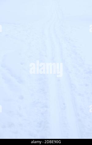 Ski trail texture. Ski run traces background. Snow skiing track surface ...