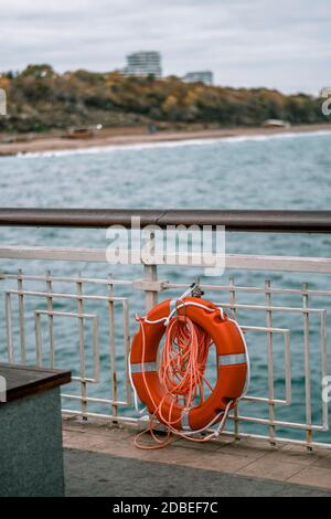 Life buoy at the sea Stock Photo - Alamy
