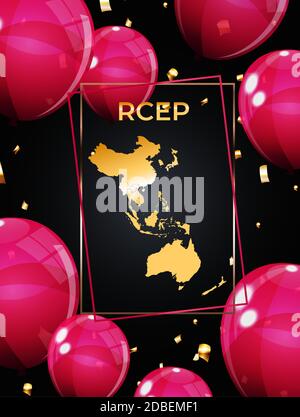 Holiday concept Modern Regional Comprehensive Economic Partnership RCEP ...