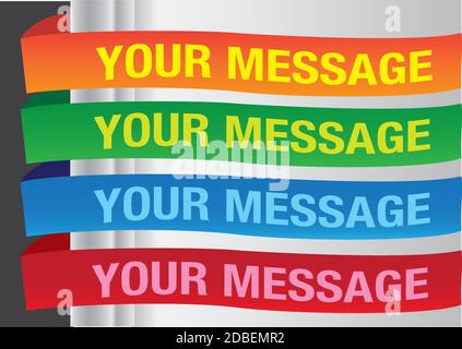 Layout design of fold paper with colors and area for text. Vector ...