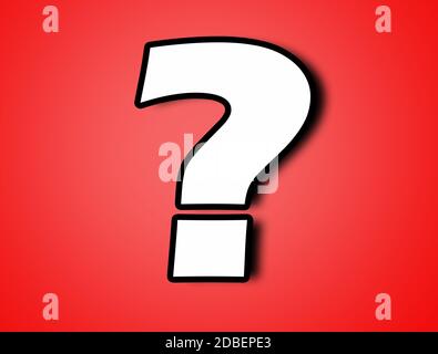 Illustrated font punctuation mark question mark against neutral ...