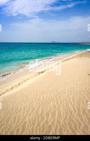 Ponta preta beach and dune in Santa Maria, Sal Island, Cape Verde ...