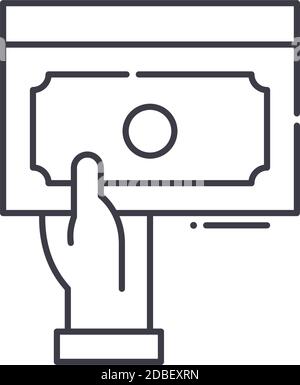 Contract compensation icon. Outline Contract compensation vector icon ...