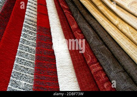 Color palette sample picker of texture fabrics Stock Photo - Alamy