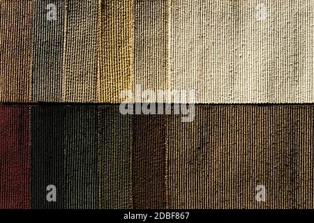 Color palette sample picker of cotton fabrics Stock Photo - Alamy