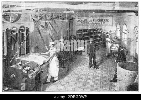 A sample of a bakery (1898). Illustration of the 19th century. White ...