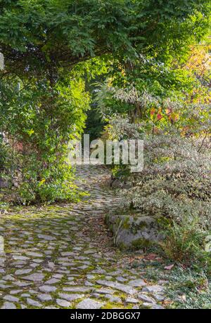 idyllic garden scenery near Gerardmer, a commune in the Vosges ...