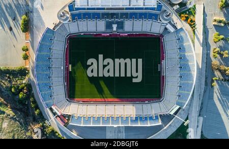 Aerial bird's eye view of GSP football stadium at Latsia, Nicosia ...