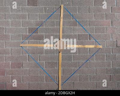 homemade diy AM radio loop aerial with wooden frame Stock Photo - Alamy