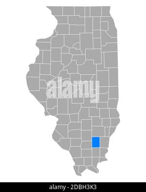 Map of Hamilton in Illinois Stock Photo - Alamy