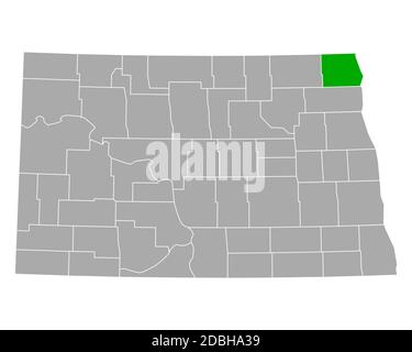 Map of Pembina in North Dakota Stock Photo - Alamy