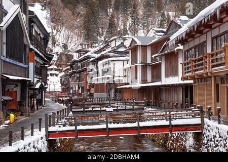Ginzan Onsen, Japan hot springs town, Yamagata, Tohoku Stock Photo - Alamy