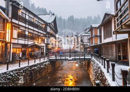 Ginzan Onsen, Japan hot springs town, Yamagata, Tohoku Stock Photo - Alamy
